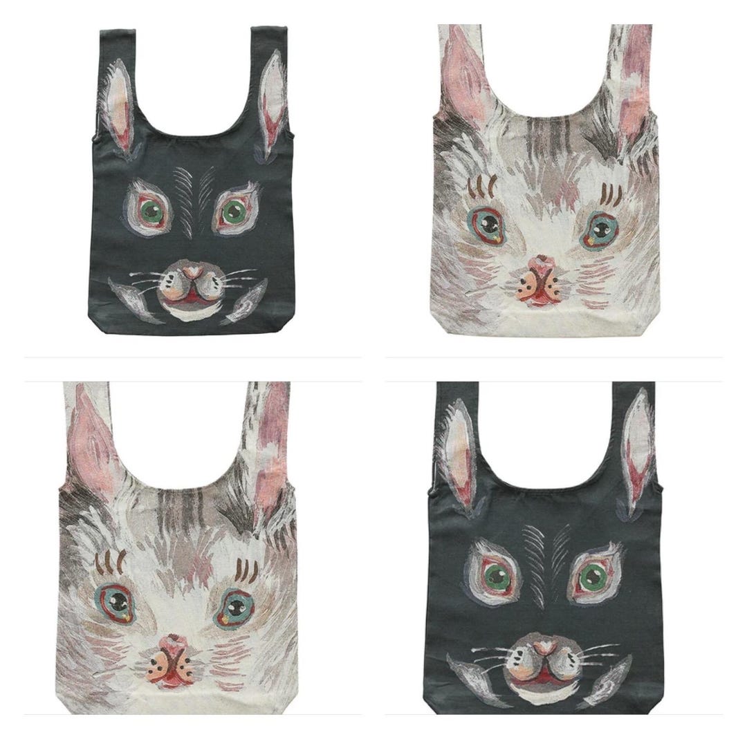 Nathalie Lete REGULAR Size Tapestry Bag Tote. Blanche White Rabbit or ...