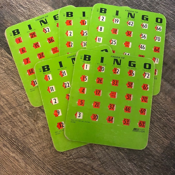 Bingo Cards With Window Sliders - Etsy