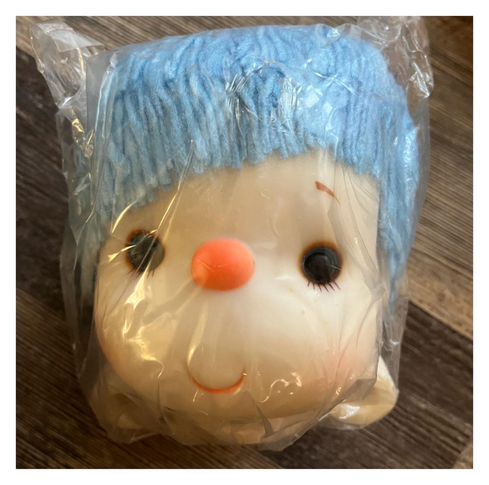 Vintage Extra LARGE Doll Head and Hands. Approximately 5”x5” Yarn Hair ...