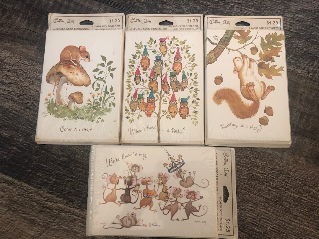 Vintage Brian Day Cards and Envelopes. Unopened Packages New Old Stock ...