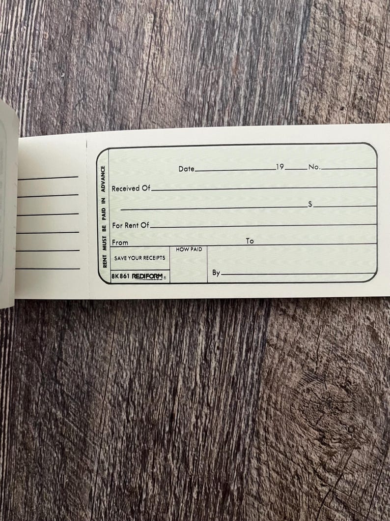 Vintage Rediform Rent Receipt Book. 8K861 1 Part 50 Sheets. Preowned ...