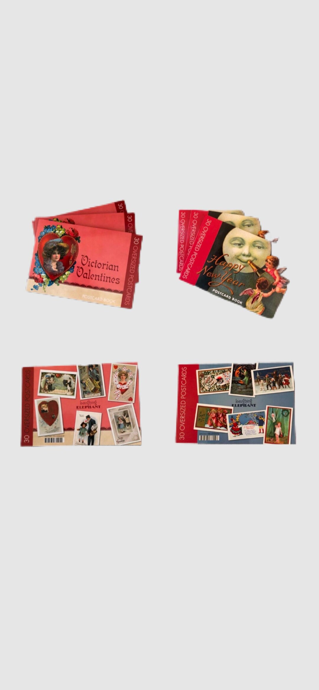Laughing Elephant Brand! Postcard Book Set! 30 Postcards. Vintage Style ...