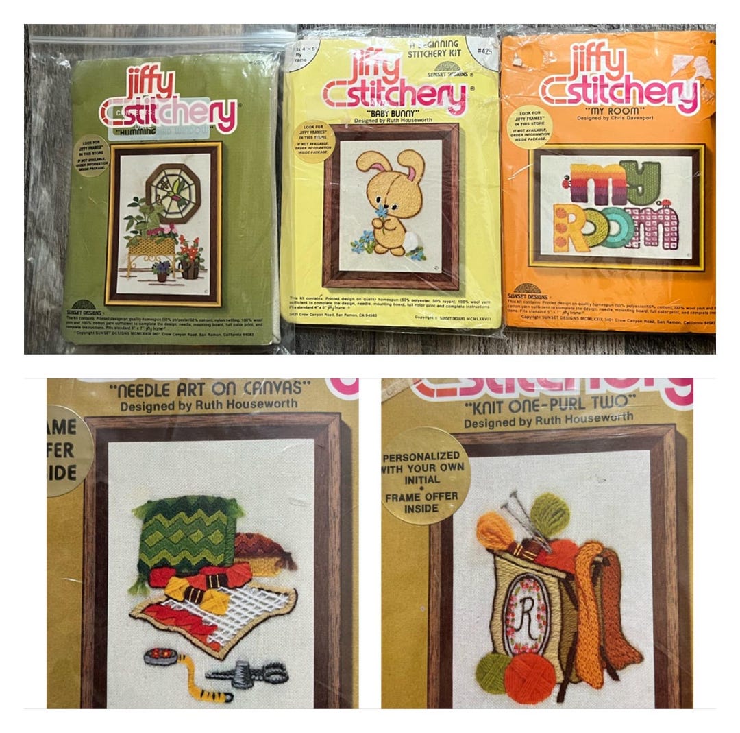 Jiffy Stitchery New Old Stock. 1970s Sunset Designs. Preowned Unopened ...