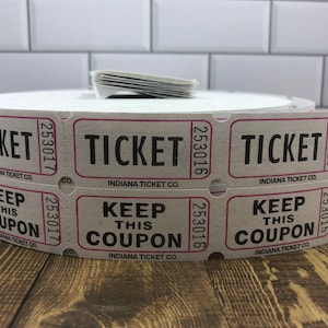 100 White Tickets. Game Tickets. Carnival Tickets. A Must Have for ...