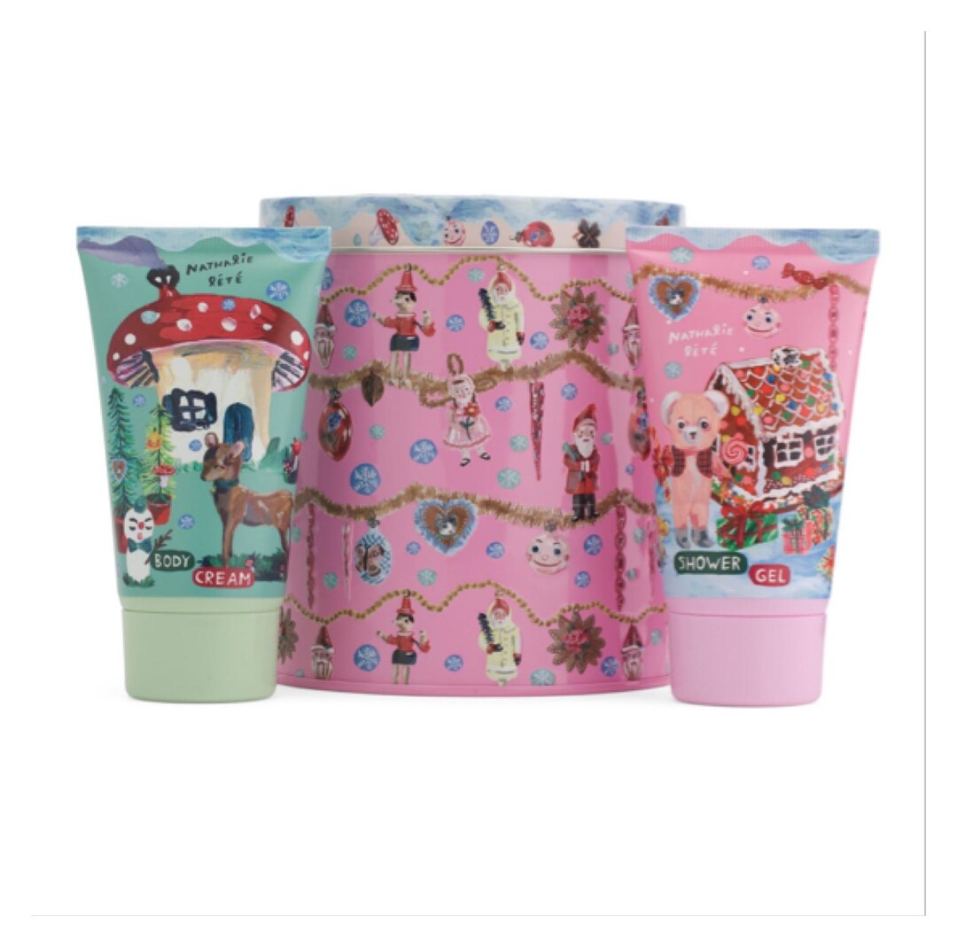 Nathalie Lete! Heathcote & Ivory! Happy Holiday Tin With Body Cream ...