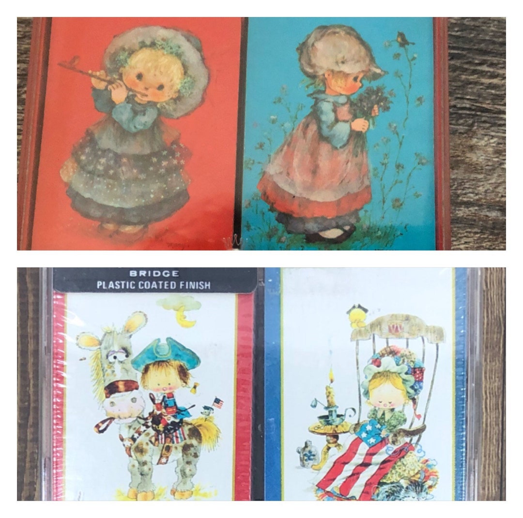 Vintage Hallmark Mary Hamilton Little Lassies Bridge Double Full Set ...