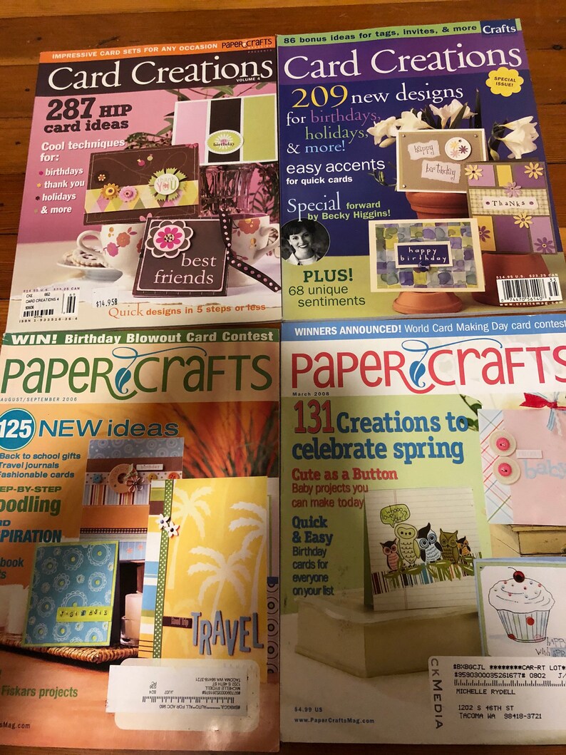Lot of 11 Different PAPER CRAFTS Magazines. Special Editions. - Etsy