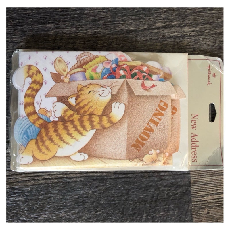 Cat Moving Card - Etsy