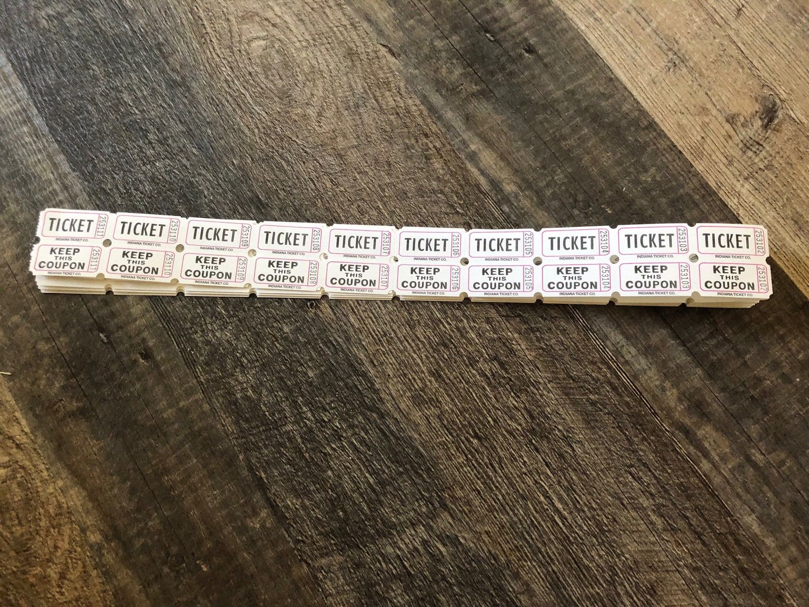 100 White Tickets. Game Tickets. Carnival Tickets. A Must Have - Etsy