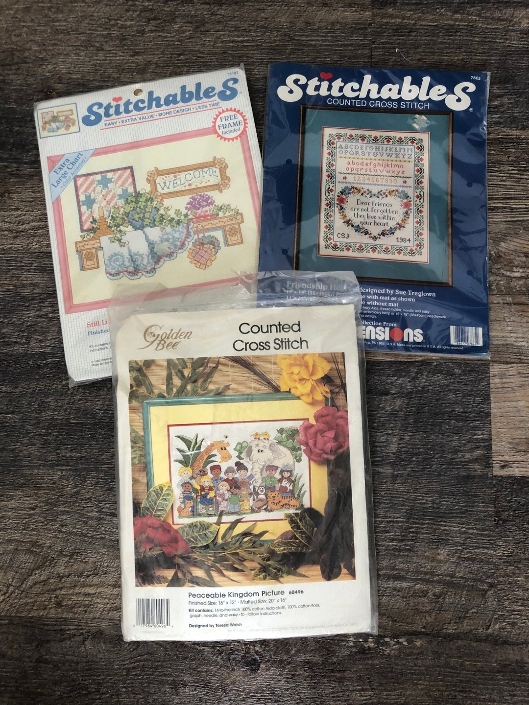 Various Vintage Embroidery Stitchery Needle Craft Kits. New Old Stock ...