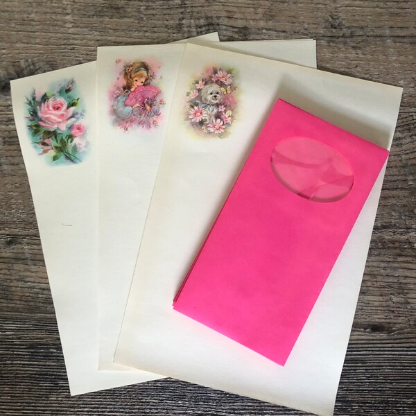 Vintage Pink Paper - Etsy