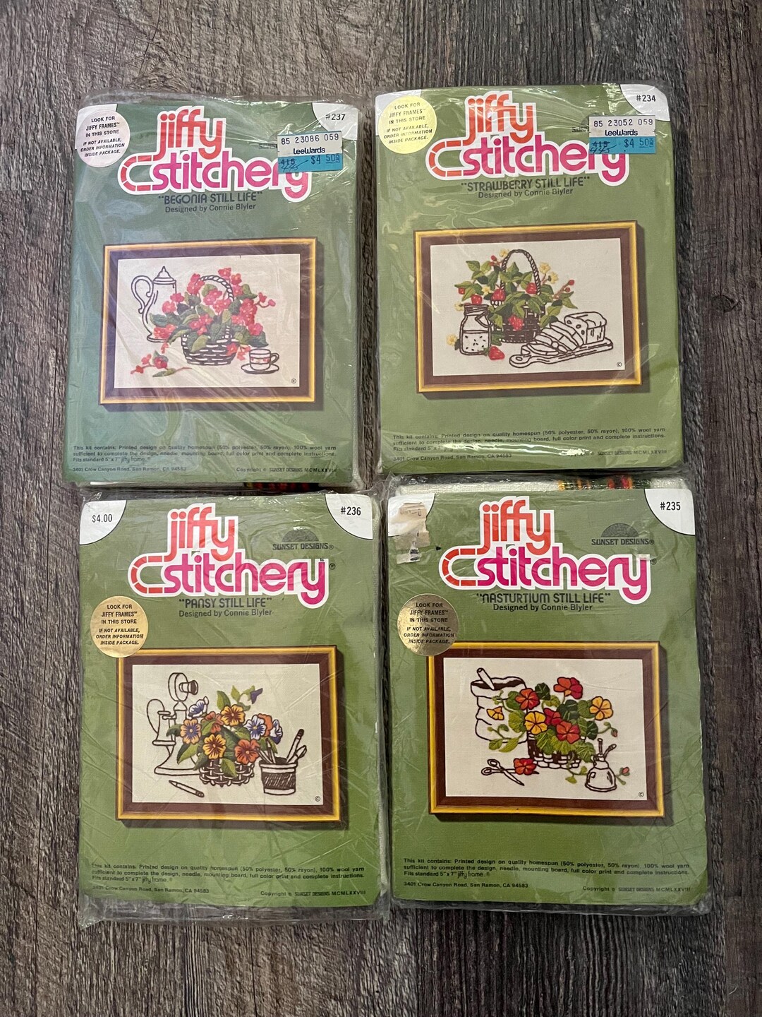 Jiffy Stitchery New Old Stock. still Life Series. Unopened. Good Pre ...
