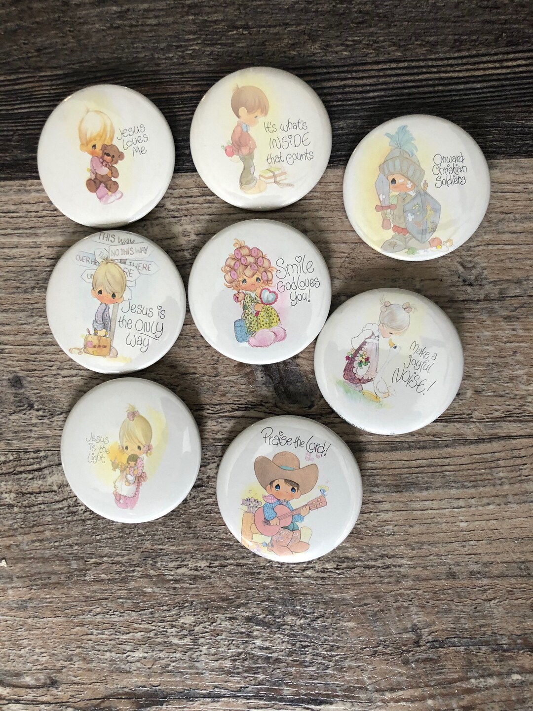 Vintage Precious Moments Buttons Pins. Hallmark 8 Different Pins.you ...
