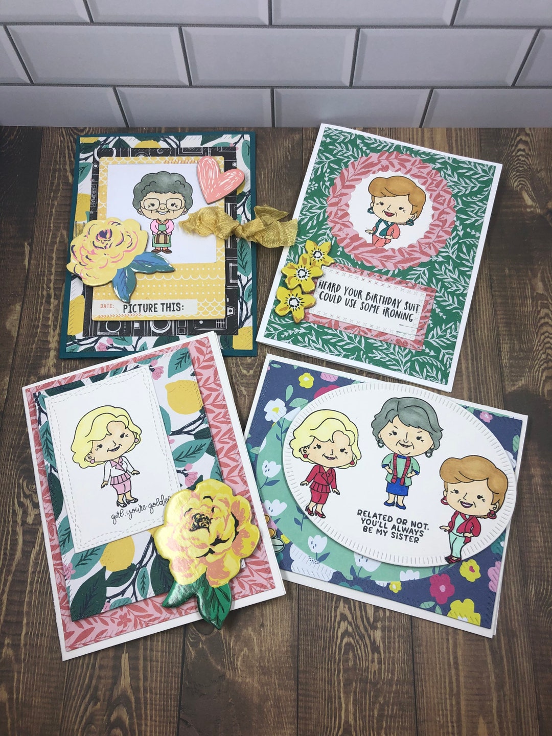Sale***** Set of 4! Golden Girls Cards. Cards by Crafty Kitty. All ...