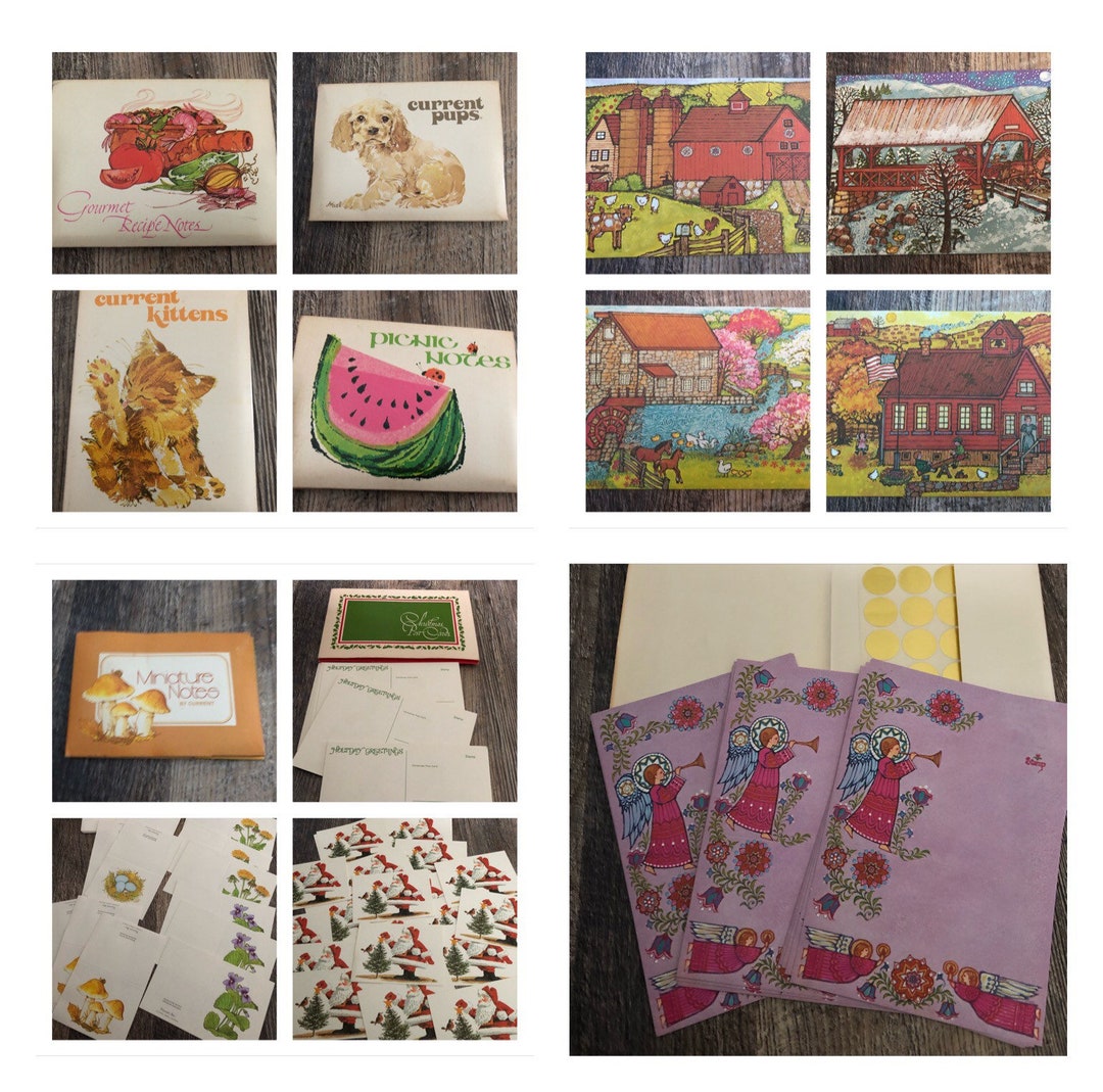 Vintage Current Brand Note Card Sets Preowned Unused Folder Sets. YOU ...