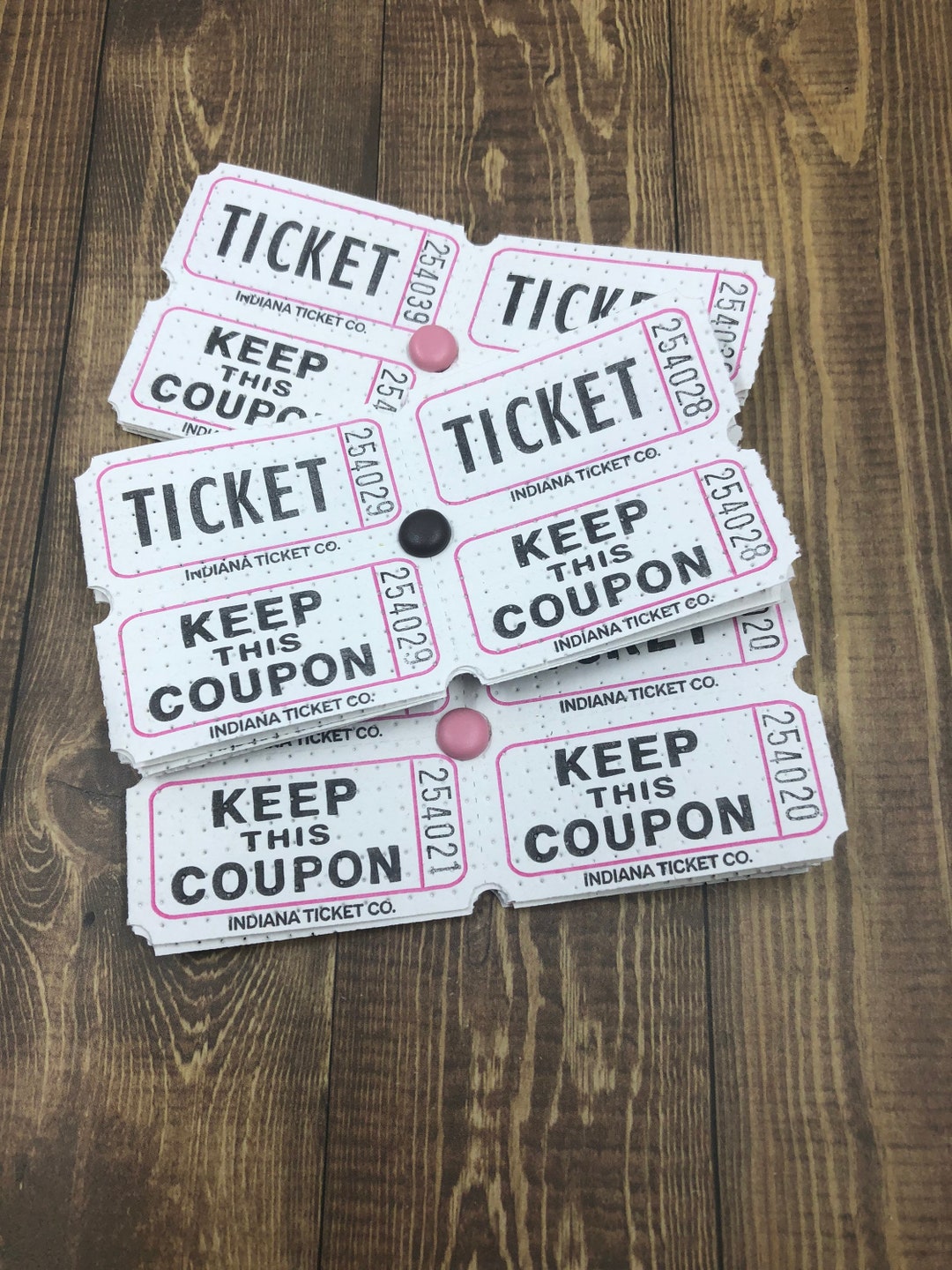 10 White Perforated Pierced Tickets. Game Tickets. Carnival - Etsy