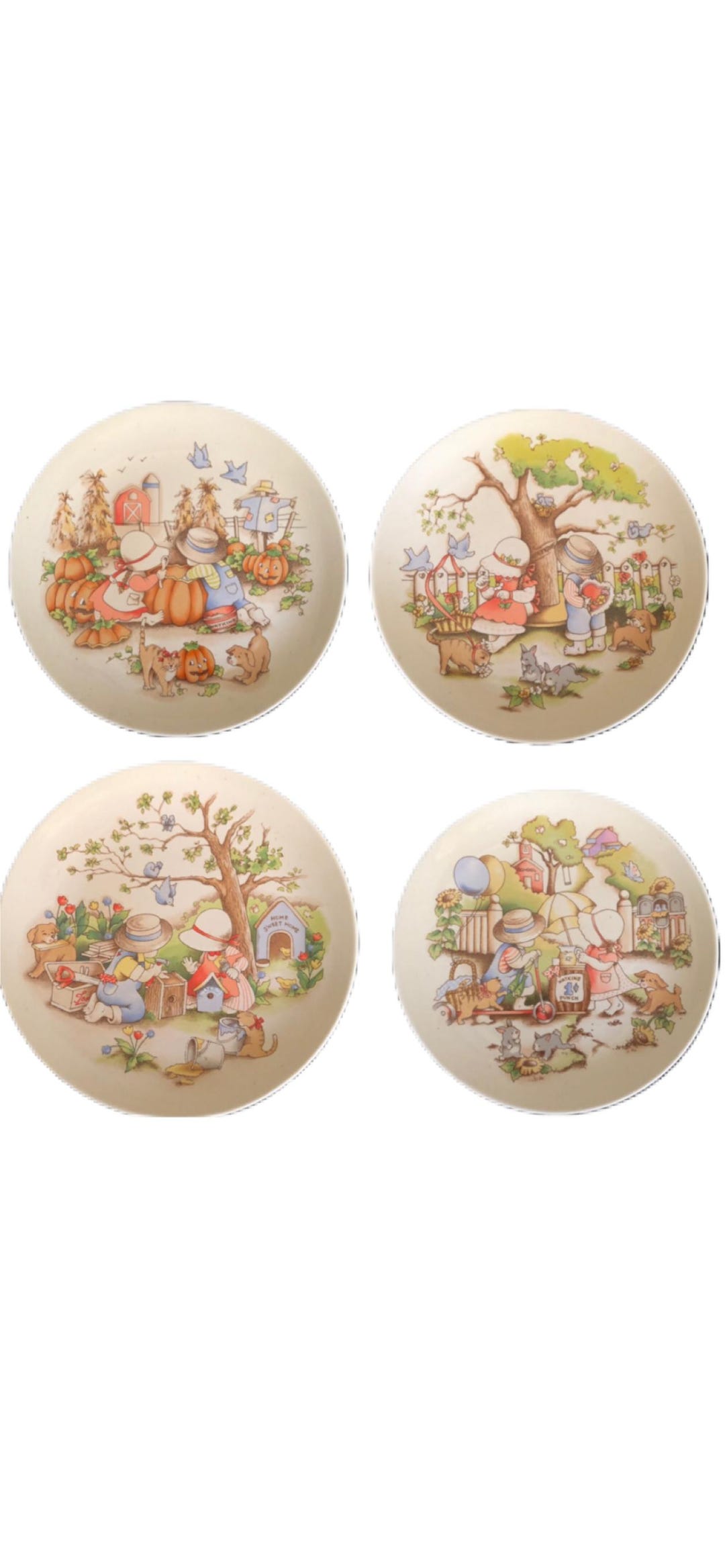 Vintage Dessert Plate. Country Kids. Watkins Incorporated. 1991 ...