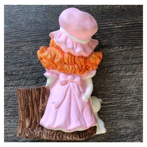 Polly Pal Chalkware Pink Bookends & Pencil Holder Set 1976 Made in ...