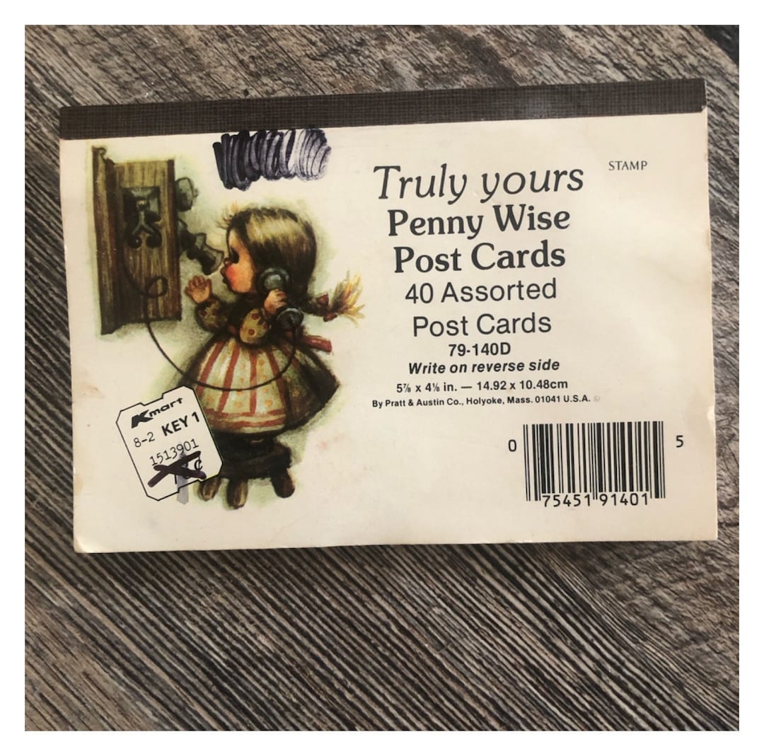33 Vintage Truly Yours Penny Wise Postcards on Pad. USA. Great - Etsy