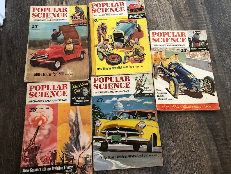 Popular Science Magazines. 1950s-1960s. Fair Condition. You - Etsy