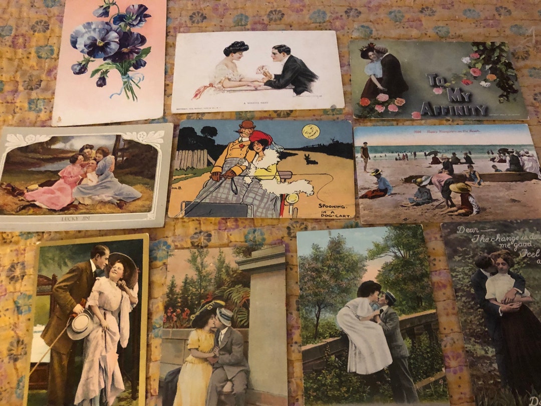 Lot of 10 Antique Vintage 1900’s Post Cards. All Written on and Mailed ...