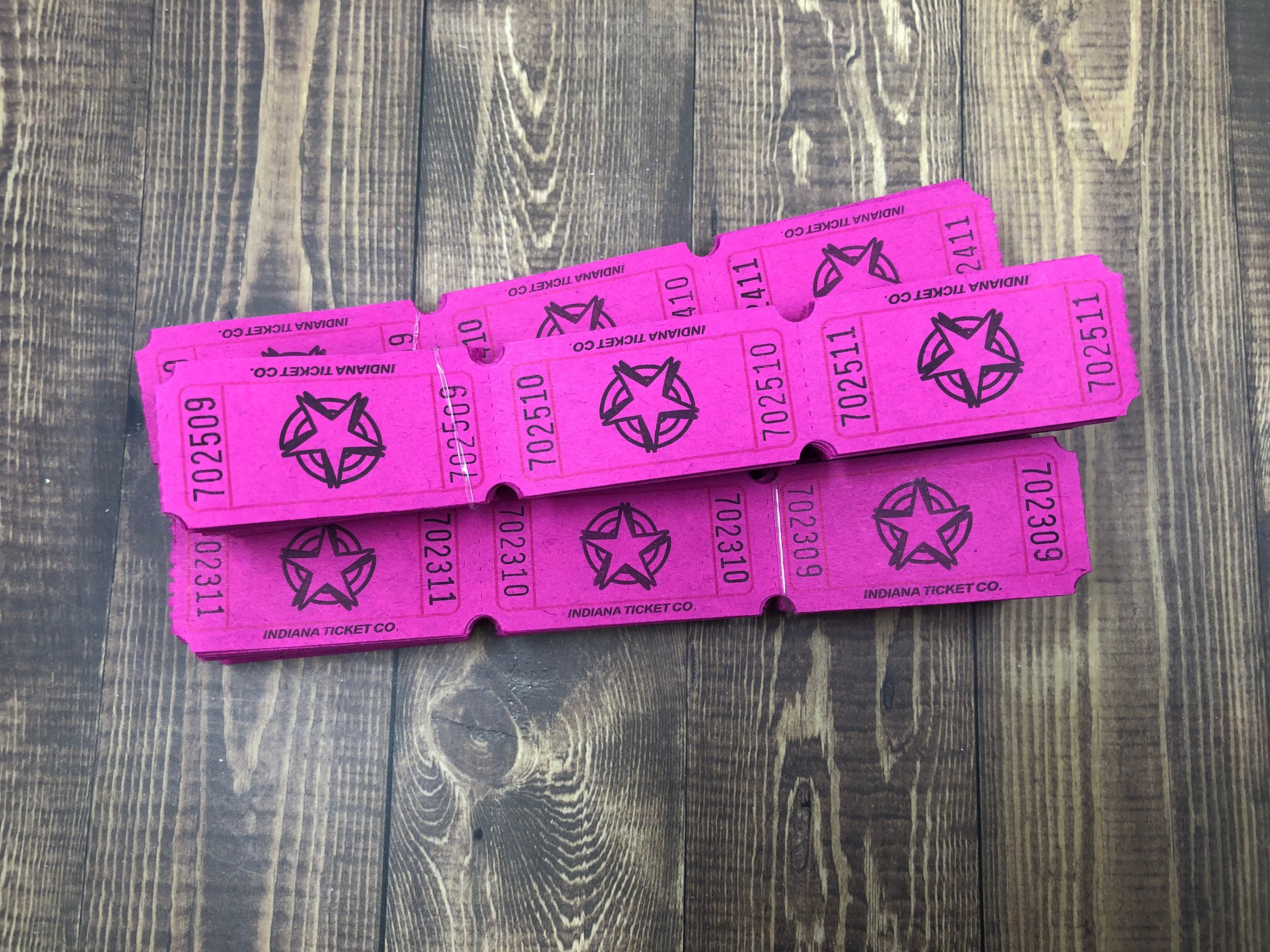 100 Hot Pink Tickets With a Star. Game Tickets. Carnival Tickets. Such ...