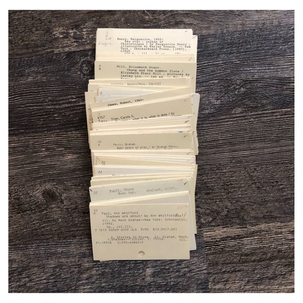Library Card Catalog - Etsy