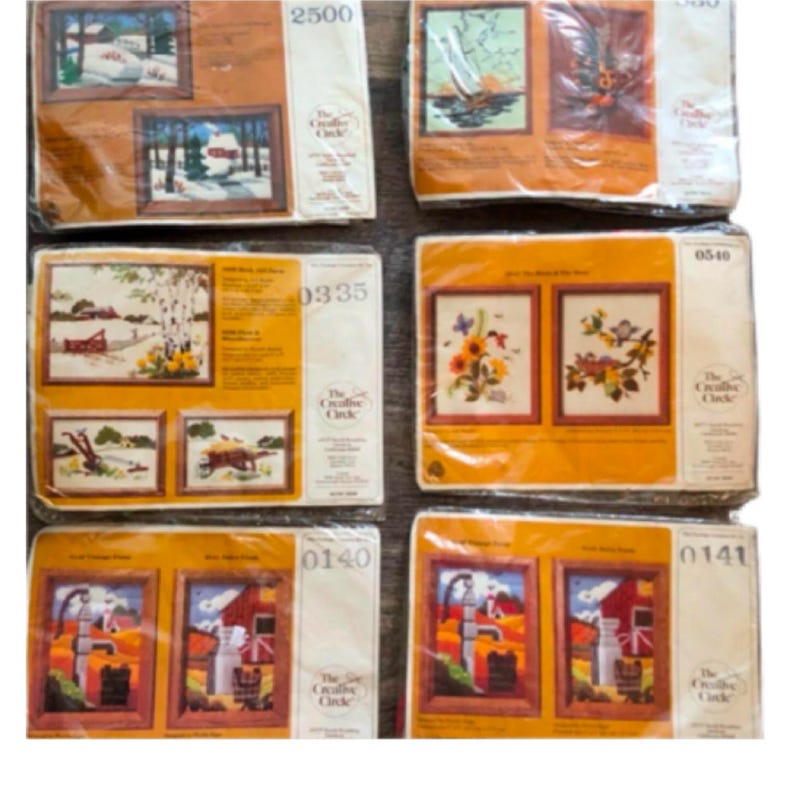 Crewel Embroidery Kits Vintage - Etsy