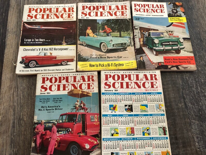 Popular Science Magazines. 1950s-1960s. Fair Condition. You - Etsy