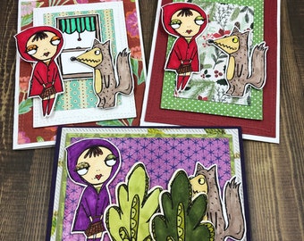 Red Riding Hood Card | Etsy