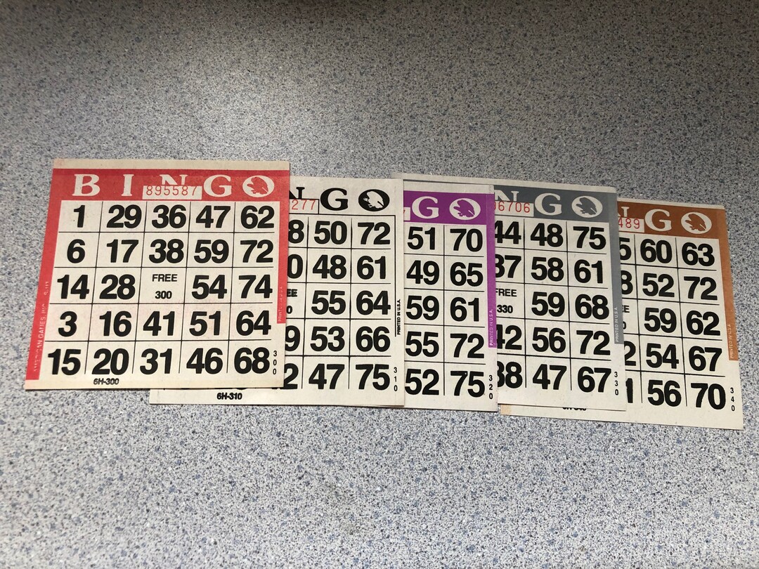 20 Bingo Cards. 5 Games 5 Colors per Piece. Great for Paper Art. 4x4 - Etsy