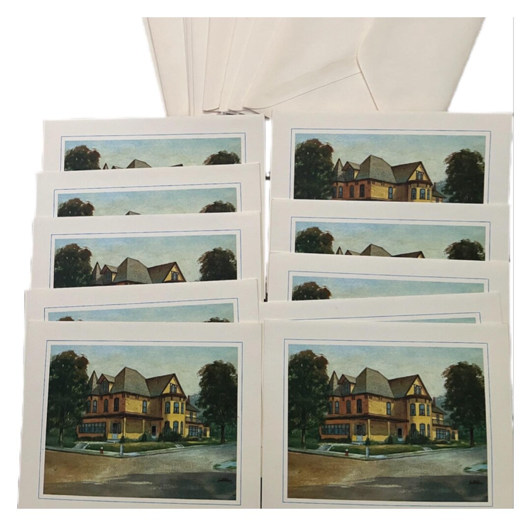 Vintage 1970 Watercolor Notecards. Juilliard Family Home. Artist John ...