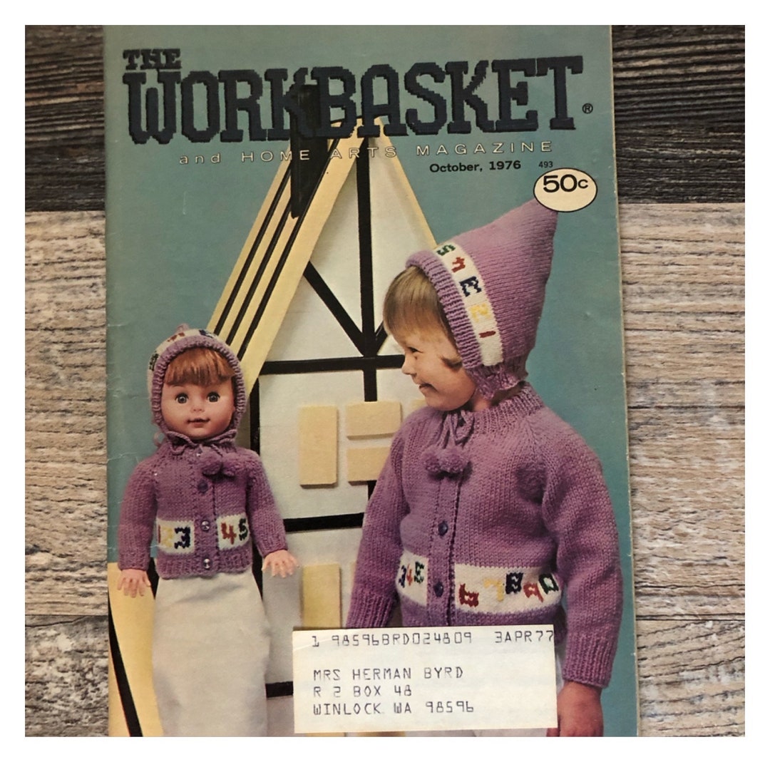 Vintage Workbasket Knitting Magazine Pattern Book. Sweaters. Number 1 ...