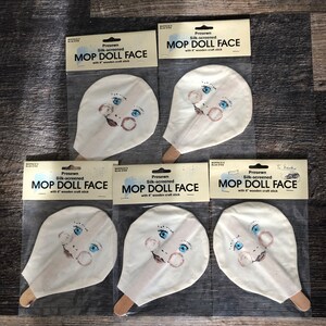 Mop Doll Face. Blue Eyes Moon Face. New Old Stock. Pre Sewn Silk Screen ...