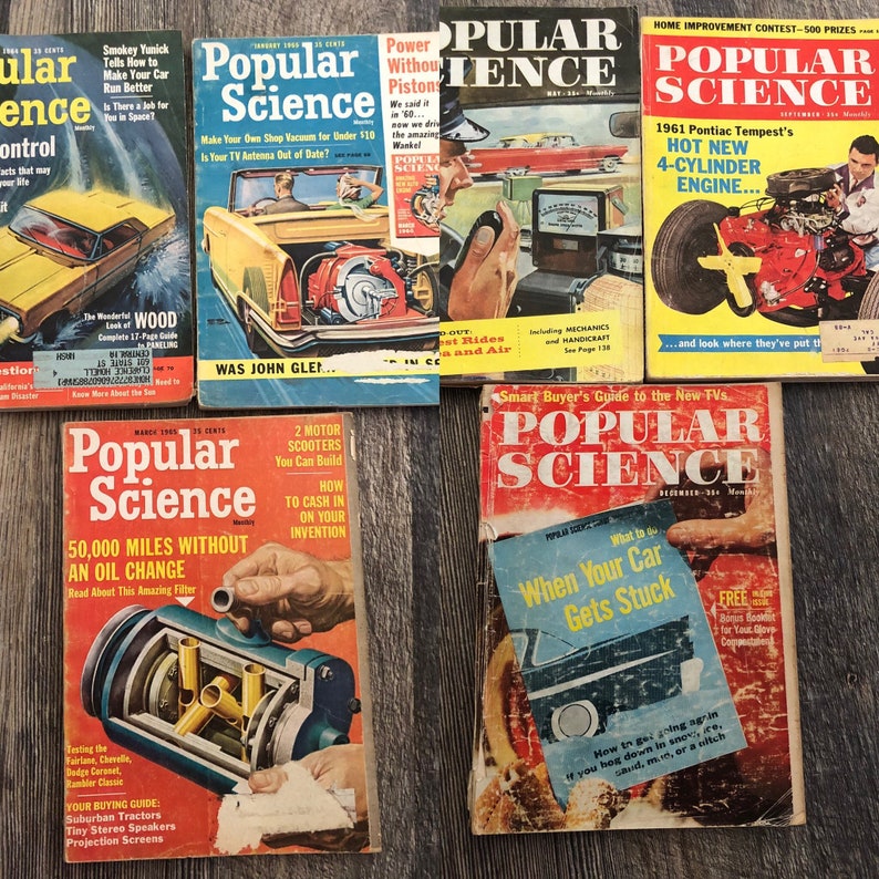 Popular Science Magazines. 1950s-1960s. Fair Condition. You - Etsy