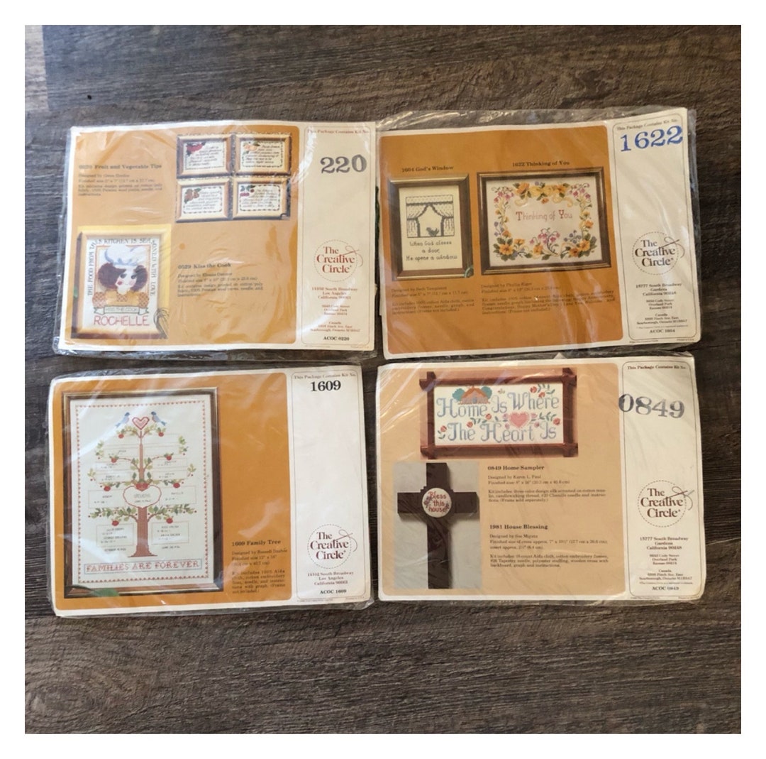 The Creative Circle Vintage Craft Kits. Unopened. Crewel Stitching ...