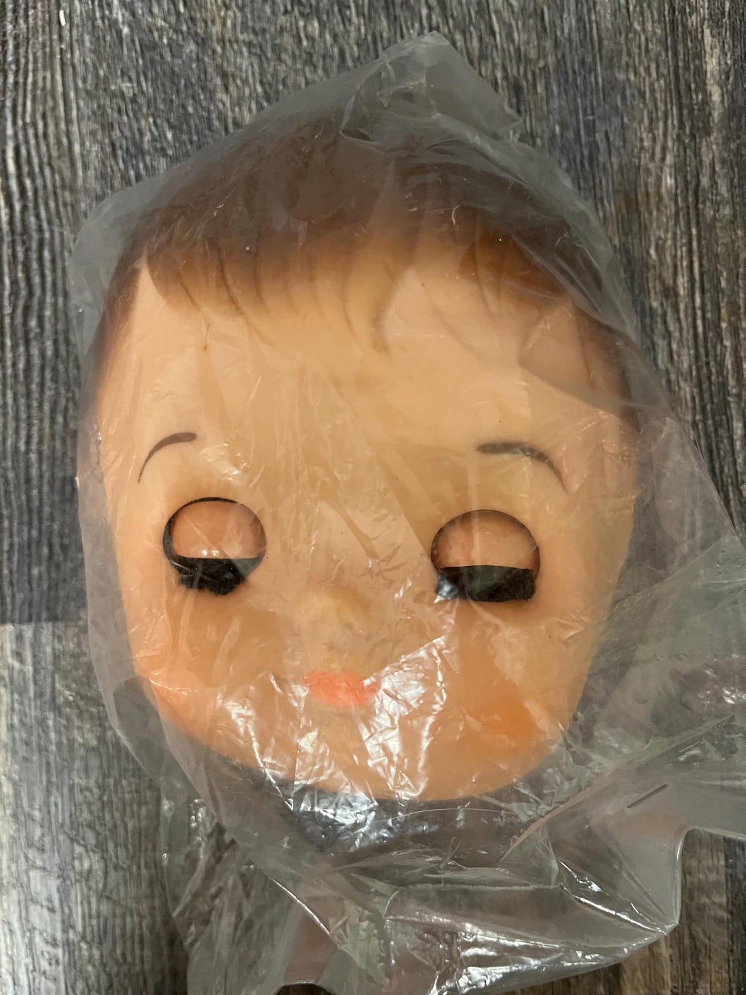 Vintage Large Baby Doll Face. Blinking Eyes! 6”x5” New Old Stock ...