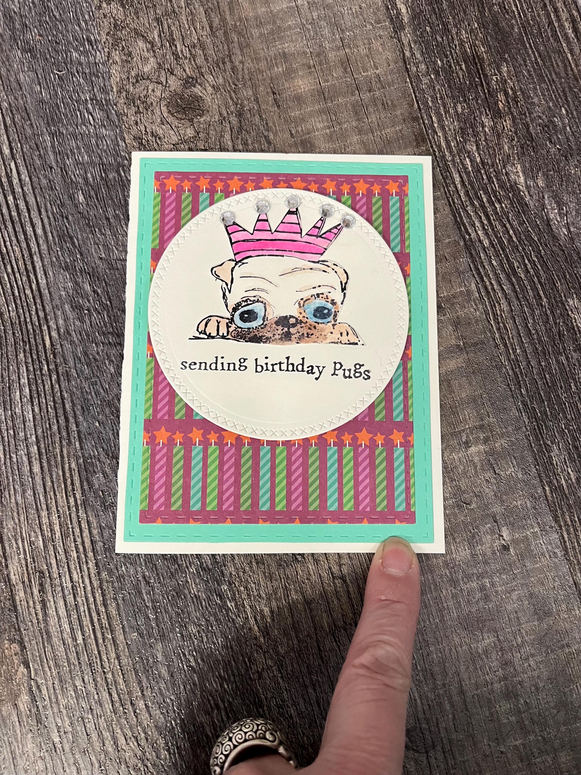 4 Handmade Cards. Pug Dog Variety Pack Blank Inside Note Cards! Each of ...