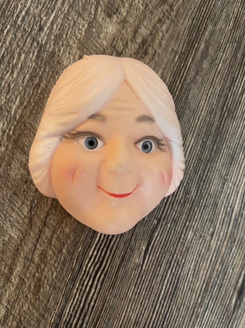 Vintage 4” Grandma Old Lady Doll Face. New Old Stock! - Etsy