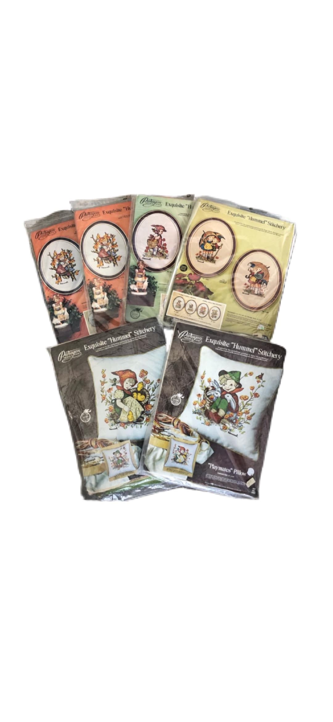 Vintage 1970s Paragon Needle Craft Kits! HUMMELL. Stitchery Picture or ...