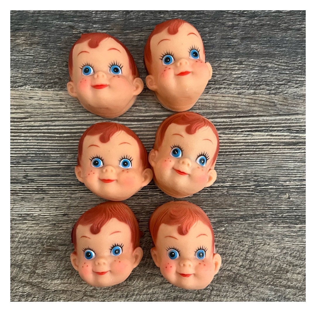 Vintage Craft Rubber Face. 2 1/2” Howdy Doody Looking Boy Face. Red ...