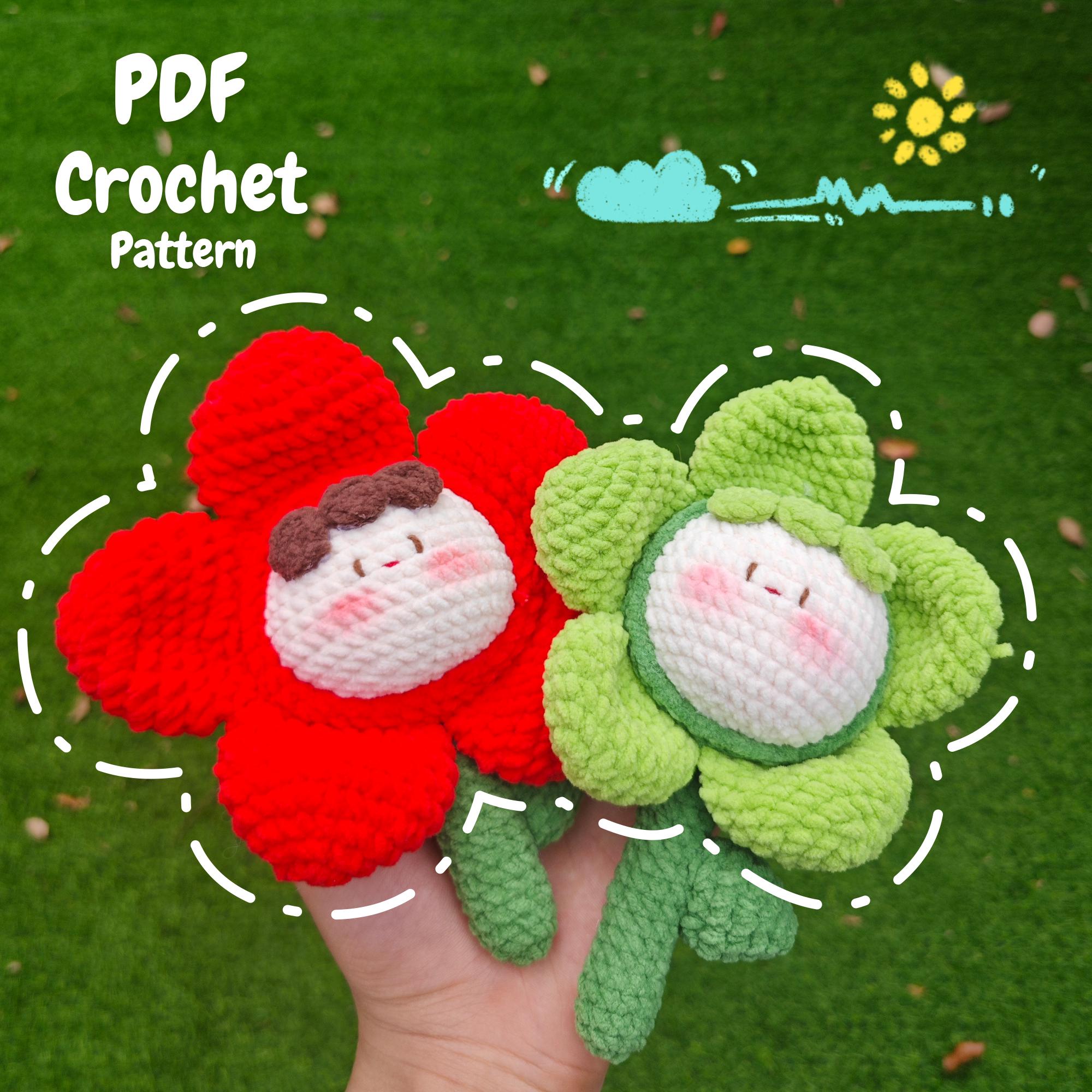 Cute Flower Crochet Pattern Flower Amigurumi Pattern tutorial Digital ...