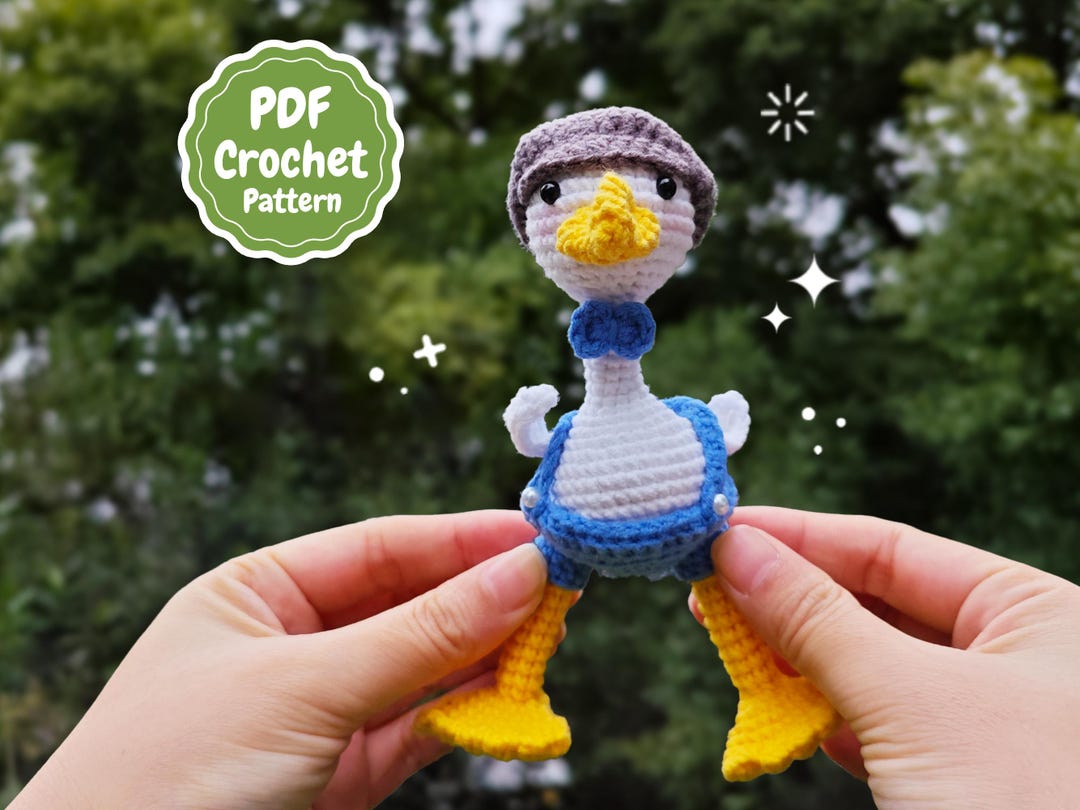 CROCHET PATTERN - Crochet Goose Pattern - Amigurumi Gentleman Goose PDF ...