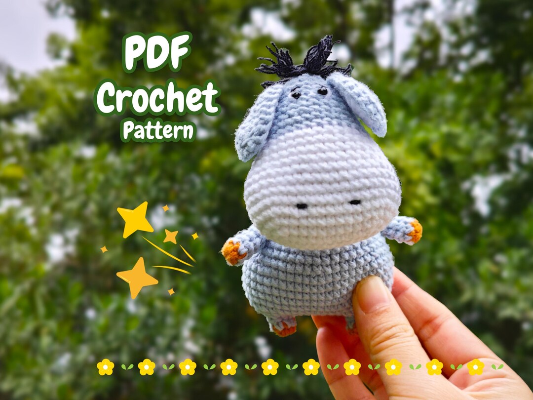 Crochet Animal Pattern - Cute Donkey Amigurumi Pattern - Donkey Pattern ...