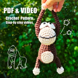 Crochet Gorilla Pattern - Amigurumi Gorilla - Crochet Gorilla Pattern ...