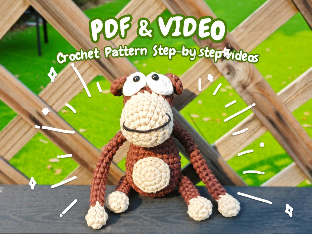 Crochet Gorilla Pattern - Amigurumi Gorilla - Crochet Gorilla Pattern ...