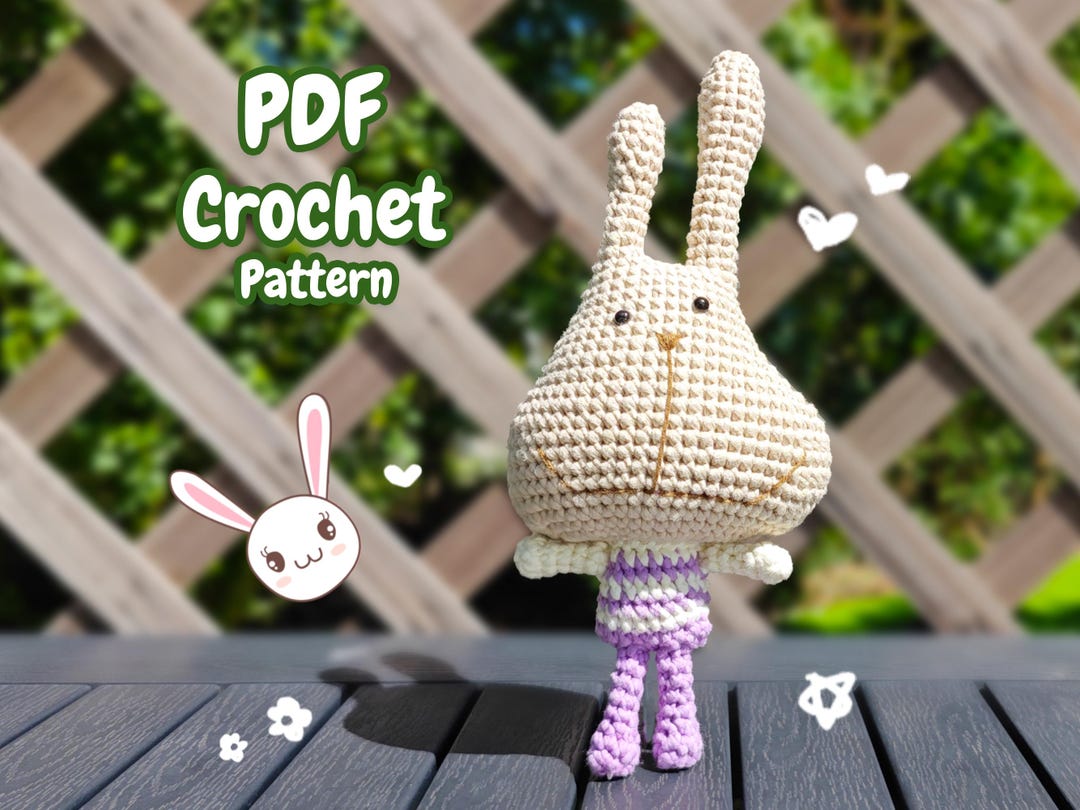 Crochet Pattern Rabbit - Crochet Rabbit Pattern - Amigurumi Big Face ...