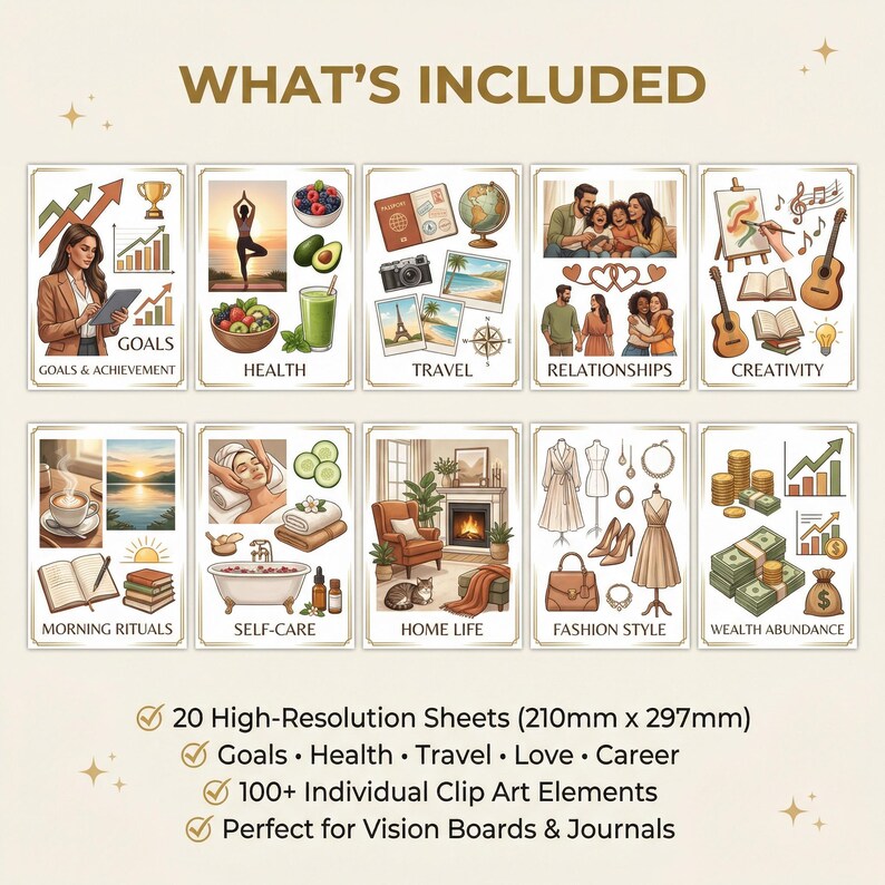 2026 Black Women Empowerment Vision Board Kit – 500+ Elements (digital ...