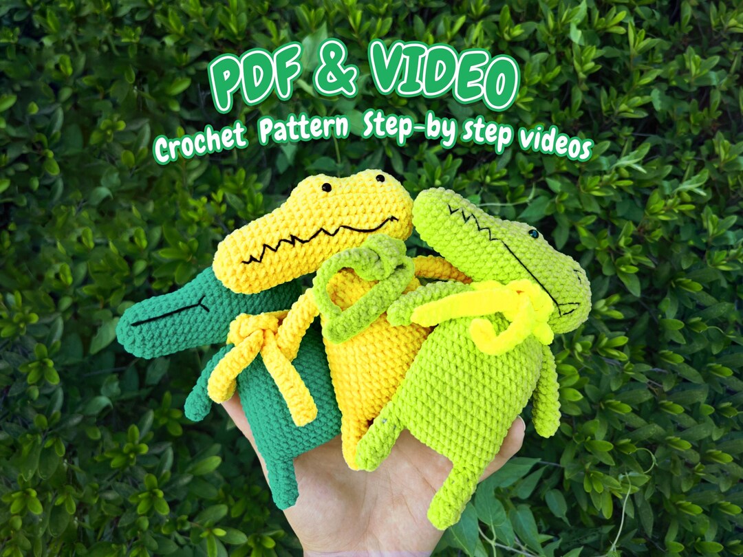 Handmade Crochet Crocodile - Crochet Crocodile Pattern - Crocheted ...