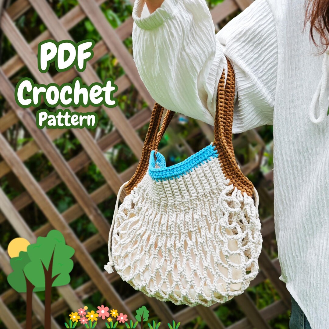 Easy Crochet - Crochet Bag Pattern - Grid Package - Crochet Pattern ...